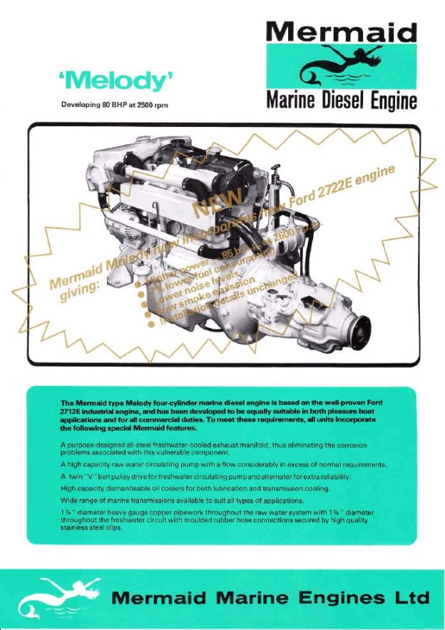 Mermaid SpecSheet - Melody (Ford 2712E) - everythingaboutboats.org
