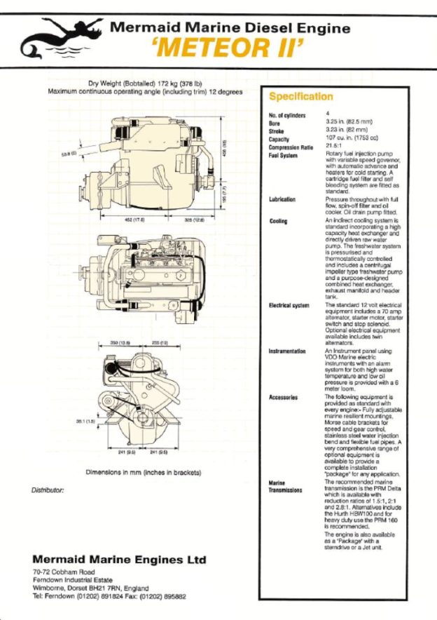 Mermaid SpecSheet - Meteor-II 56hp (Ford XLD 418 ...