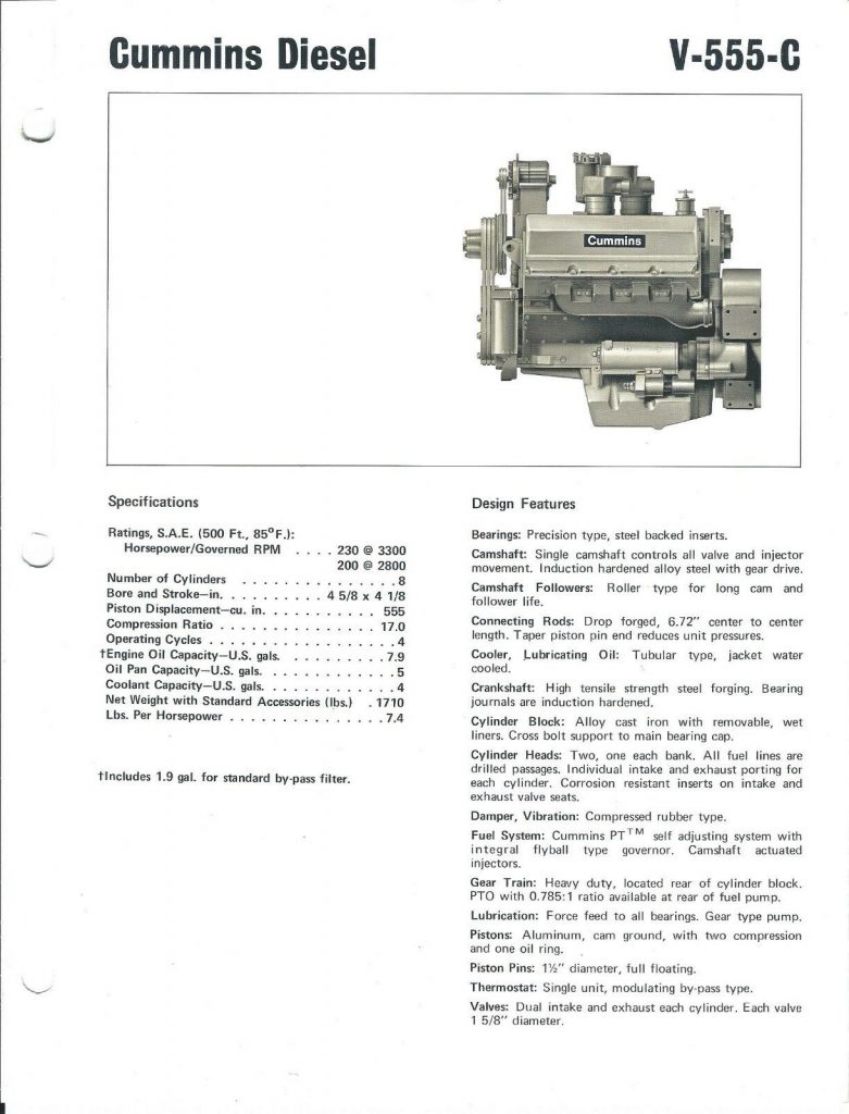 Cummins V-555 & VT-555 "Triple-Nickel" V8 Diesel Engine ...
